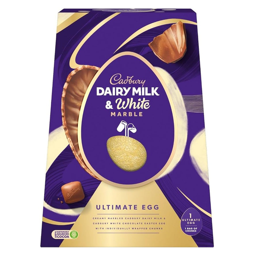 Cadbury Dairy Milk & White Marble Inclusion Egg 372g · A Taste of Home ...